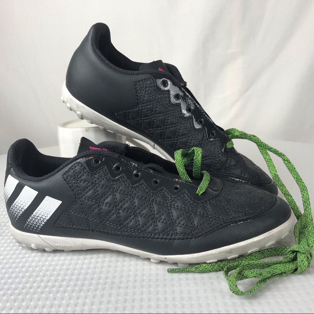Adidas Dark Grey And White Male Turf Cleats. - Gem